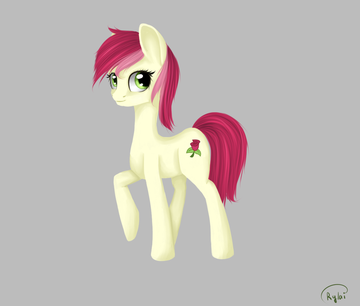 #1107369 - safe, artist:rylai-sapphire, roseluck, earth pony, pony, g4 ...