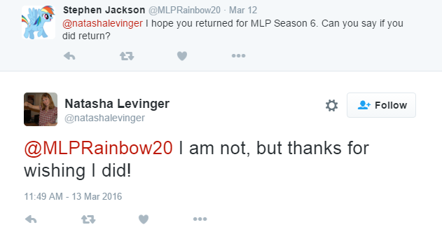 #1109169 - safe, season 6, meta, natasha levinger, no pony, text, text only, twitter - Derpibooru