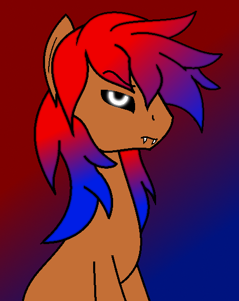 #1109354 - safe, artist:vontaz02, oc, oc only, oc:polistar, vampony ...