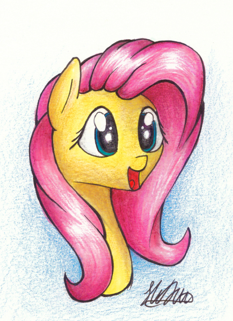 #1110071 - safe, artist:lollipony, fluttershy, pegasus, pony, g4, bust ...
