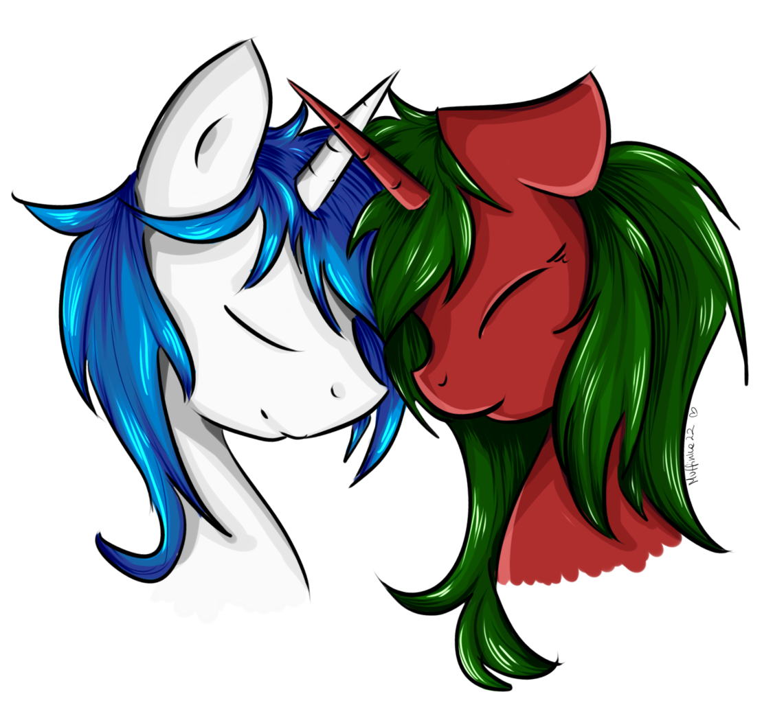 #1115080 - safe, artist:mufflinka, oc, oc only, female, horn, horns are ...