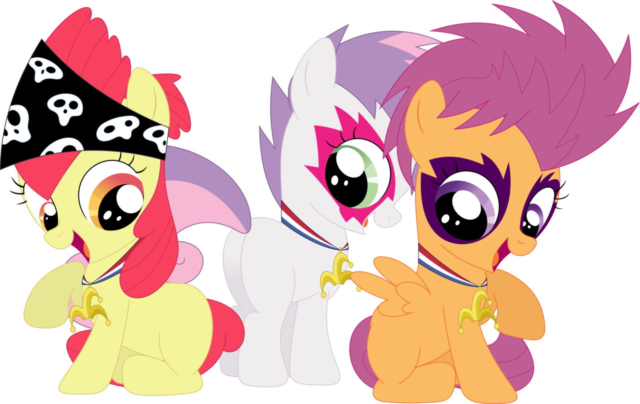 #1116080 - safe, artist:porygon2z, apple bloom, scootaloo, sweetie ...