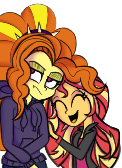 #1118767 - safe, artist:wubcakeva, adagio dazzle, sunset shimmer, equestria girls - Derpibooru