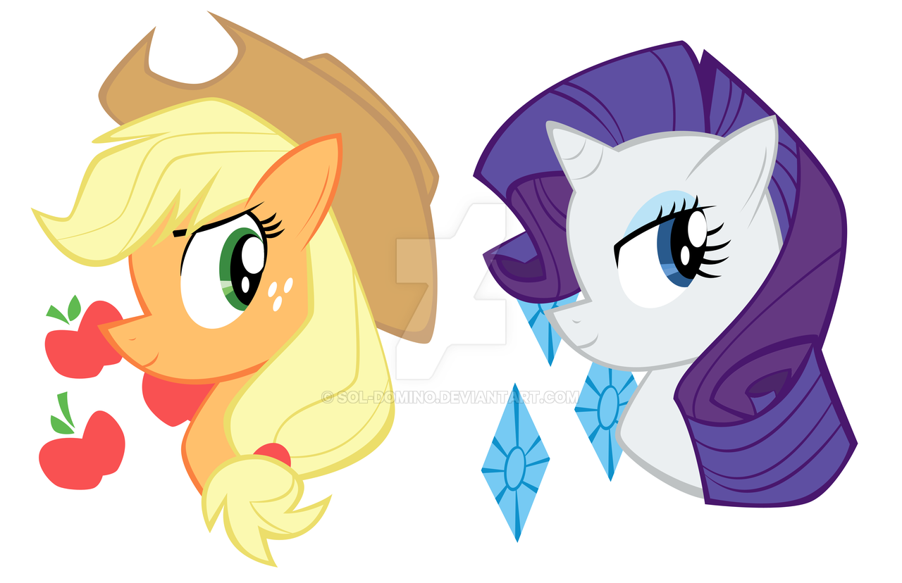 #1118885 - safe, artist:sol-domino, applejack, rarity, cutie mark ...