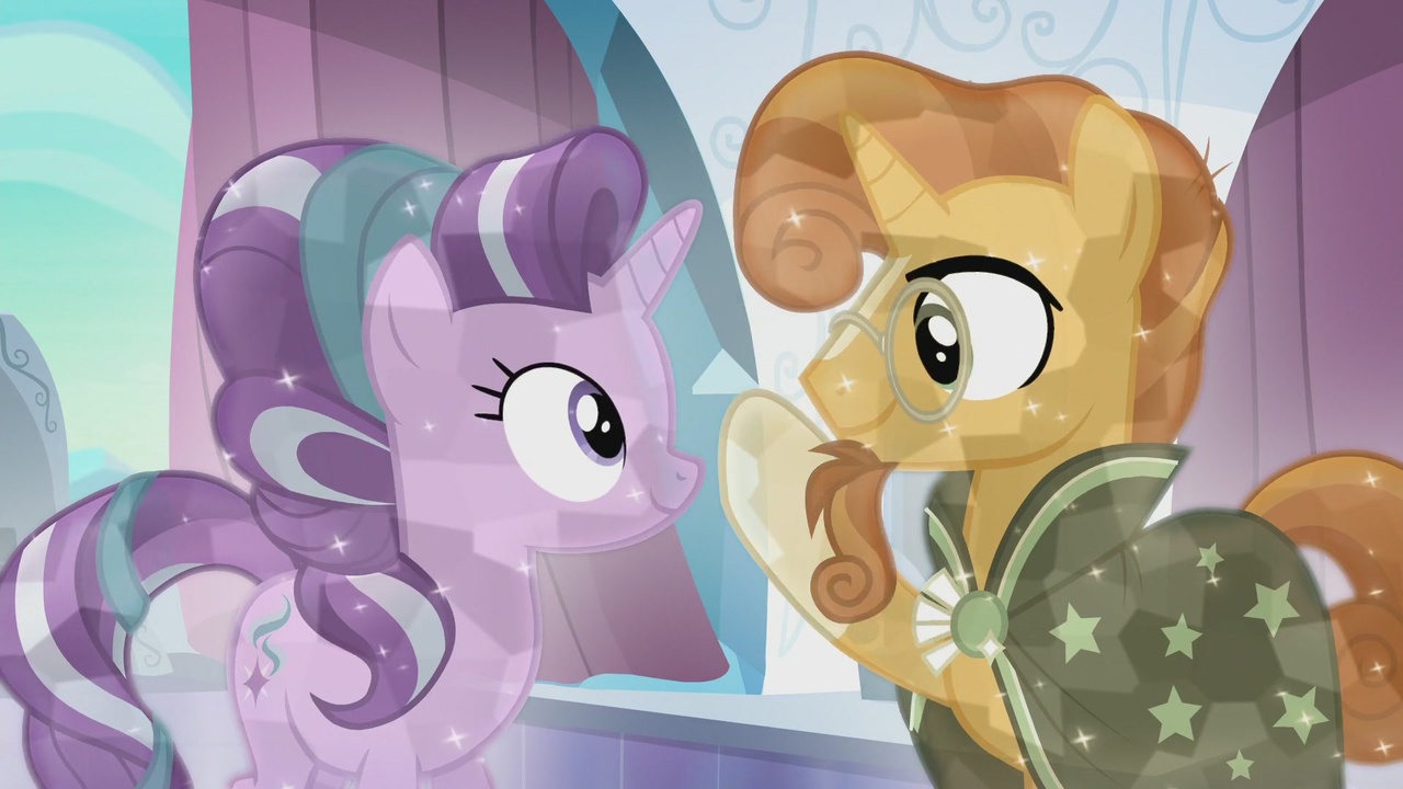 #1119141 - safe, screencap, starlight glimmer, sunburst, crystal pony ...