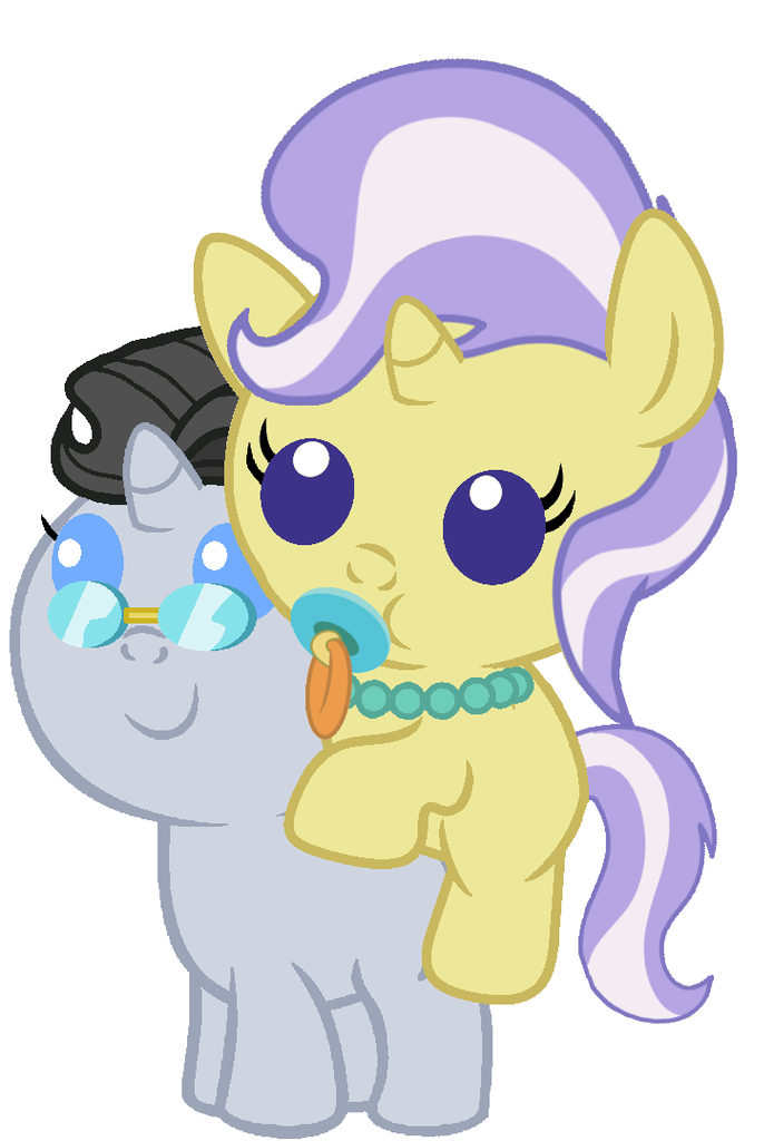 #1119362 - safe, artist:red4567, jet set, upper crust, pony, baby, baby ...