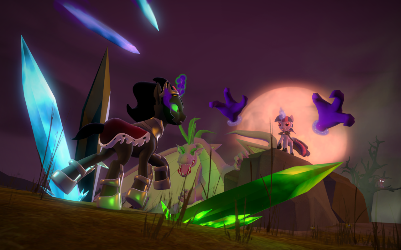 #1101124 - safe, artist:anotherpony, king sombra, spike, twilight ...