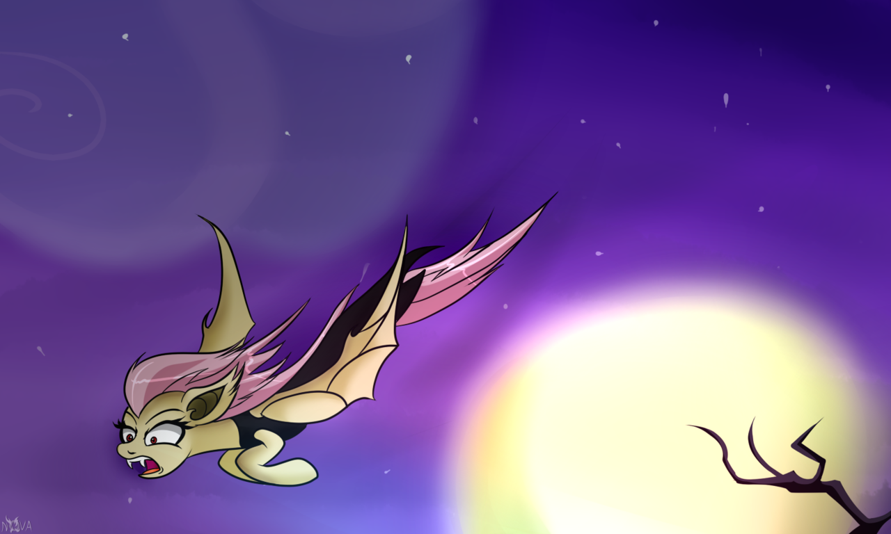 #1101319 - safe, artist:novaspark, fluttershy, bat pony, pony, g4, my ...