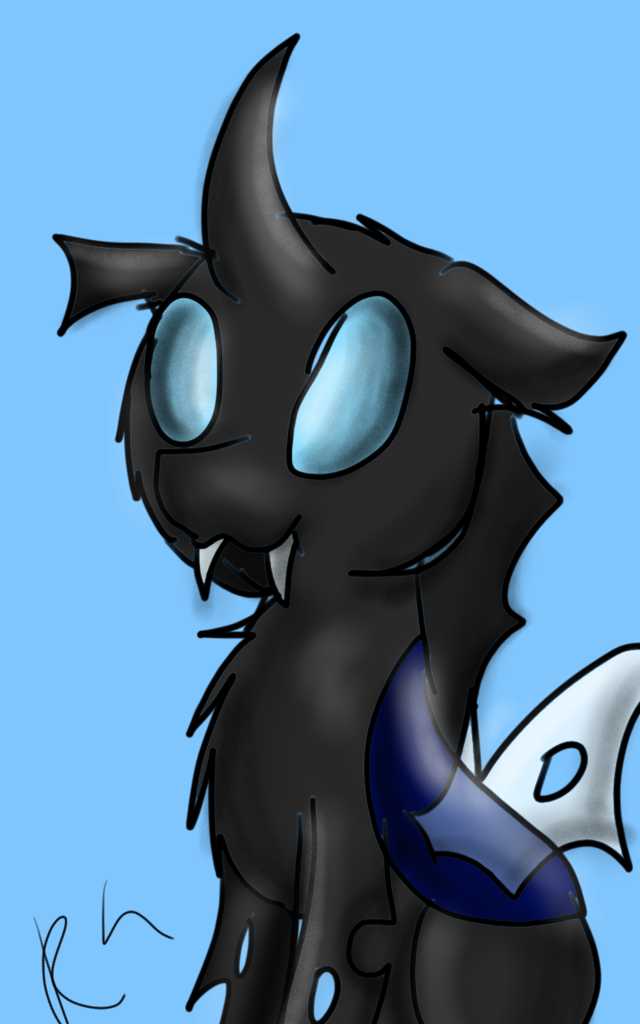 #1121137 - safe, artist:ravenhoof, changeling, :3, chest fluff, cute ...