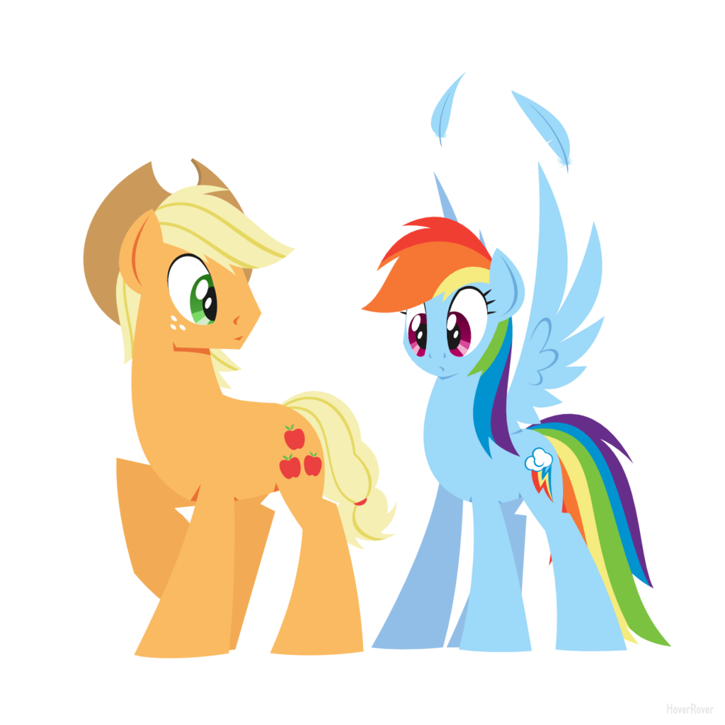 #1121286 - safe, artist:hoverrover, applejack, rainbow dash, earth pony ...