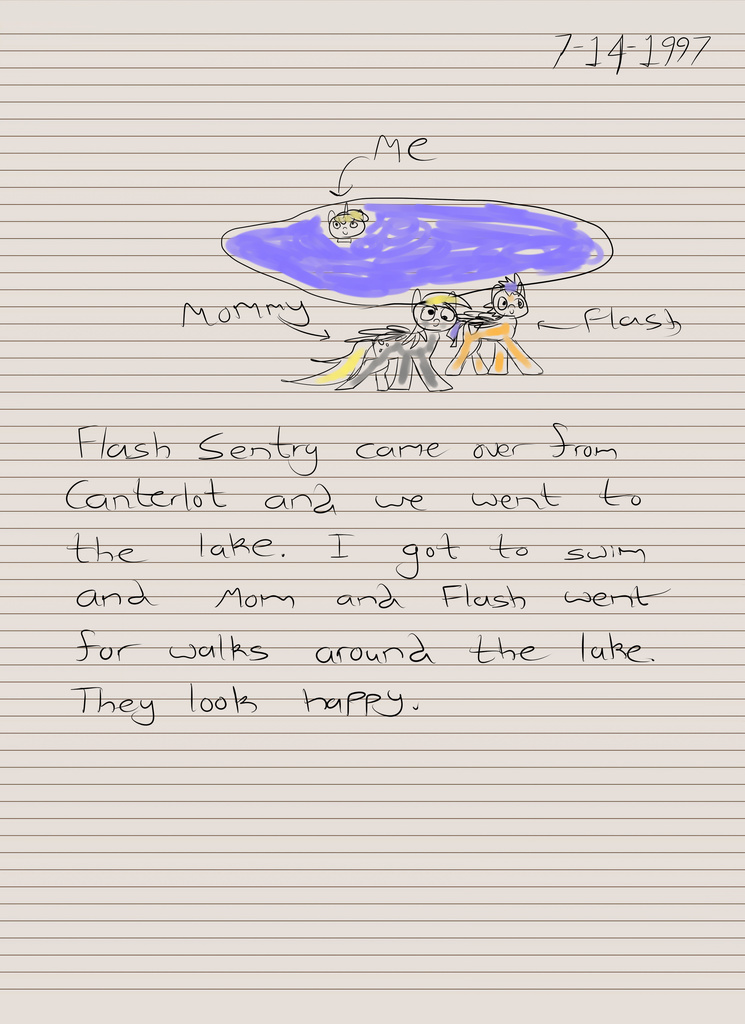 #1121310 - safe, artist:aaronmk, derpy hooves, dinky hooves, flash ...