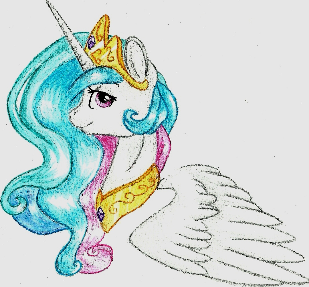 #1102283 - safe, artist:twixyamber, princess celestia, female, portrait ...