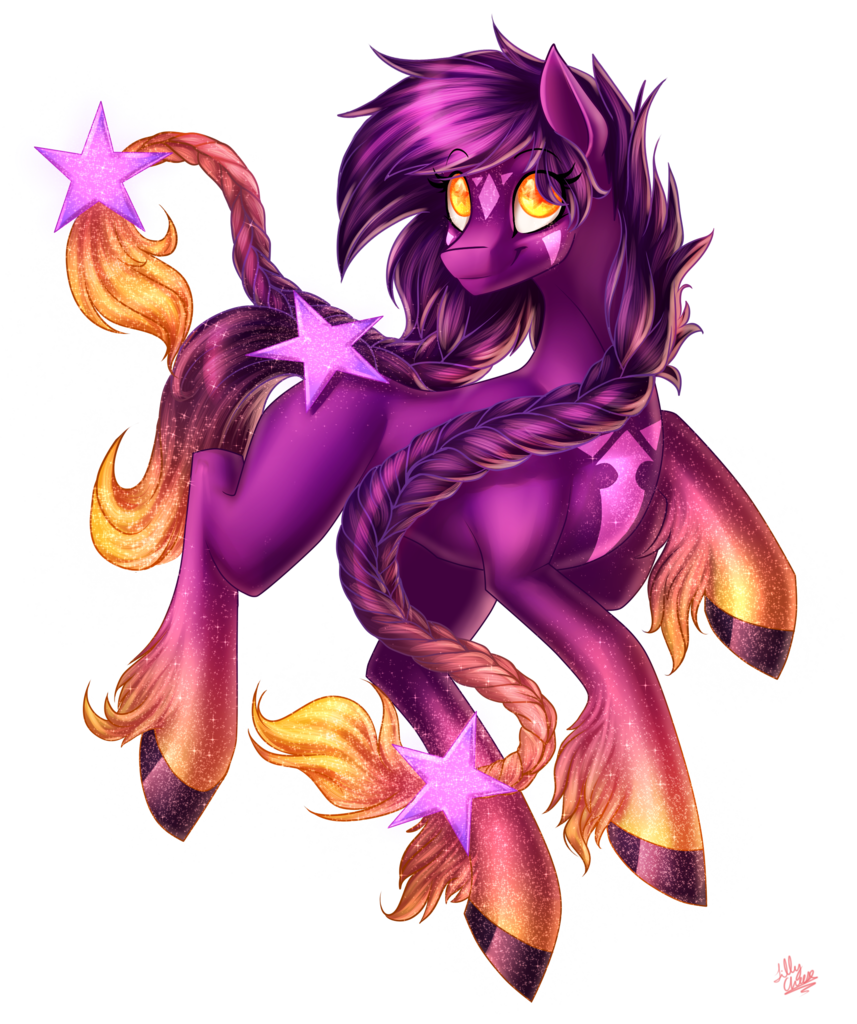 #1104152 - safe, artist:glitteronin, oc, oc only, high res, solo, stars - Derpibooru