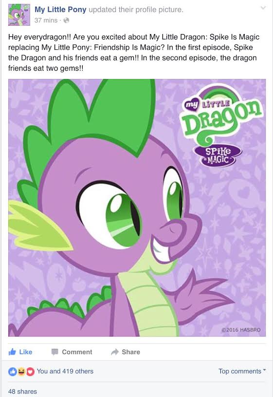 #1121876 - safe, spike, dragon, g4, facebook, my little dragon - Derpibooru