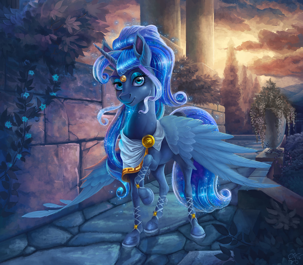 #1131327 - safe, artist:gor1ck, idw, princess luna, alicorn, pony, g4 ...