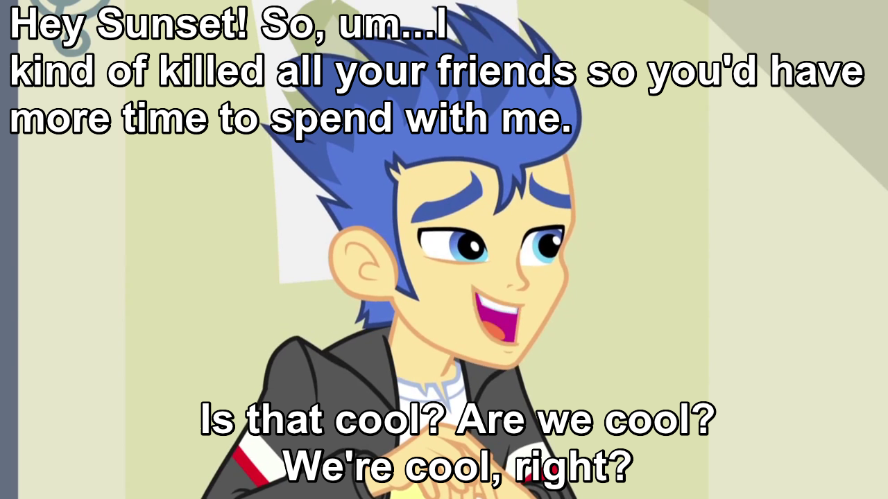 #1131591 - safe, flash sentry, equestria girls, exploitable meme, idiot ...