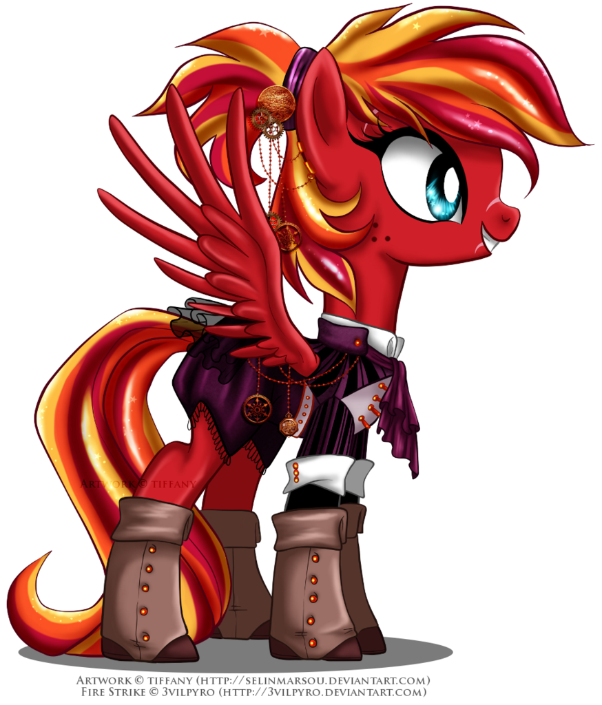 #1132446 - safe, artist:tiffanymarsou, oc, oc only, oc:fire strike ...