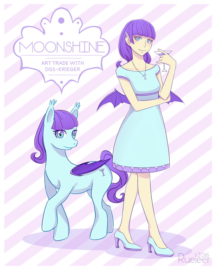 #1134983 - safe, artist:rueleer, oc, oc only, oc:moonshine, bat pony ...