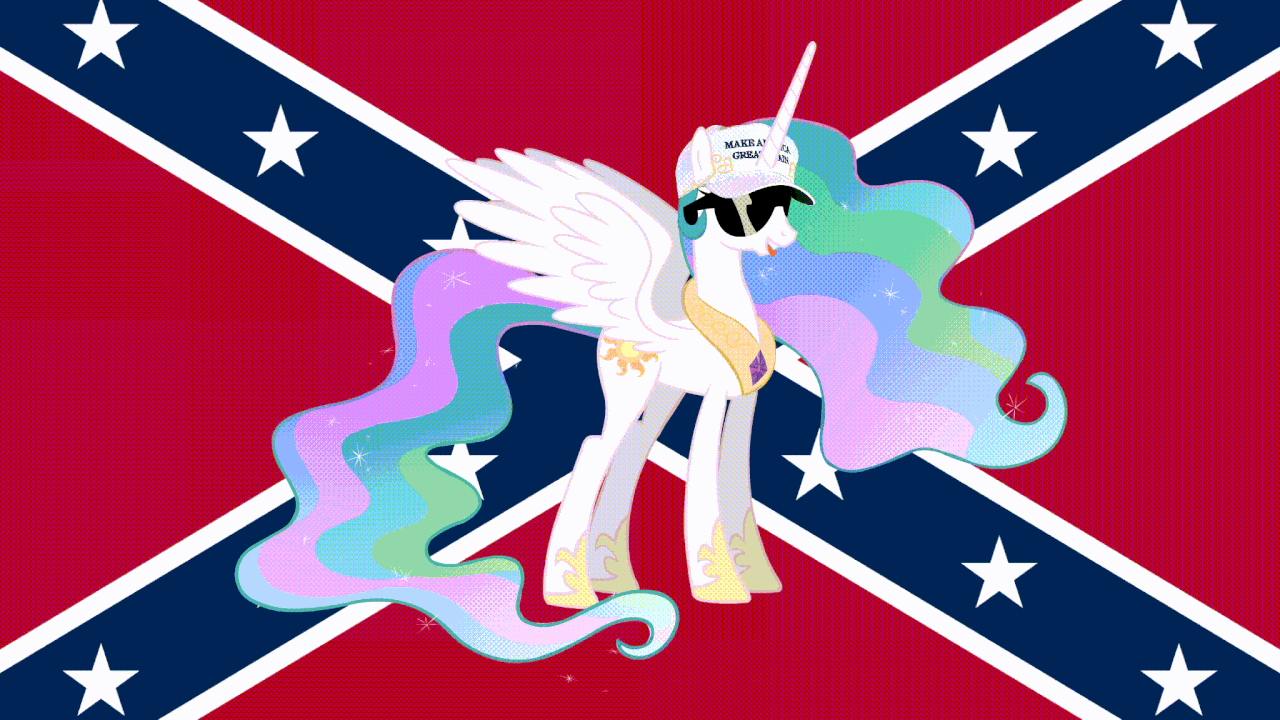 #1135266 - safe, princess celestia, g4, animated, confederate ...