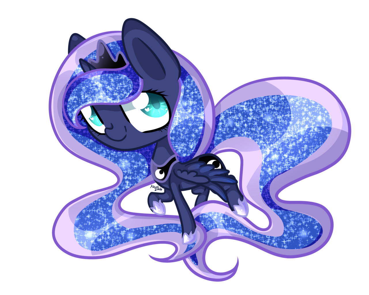 #1137230 - safe, artist:naattheart, princess luna, chibi, female ...