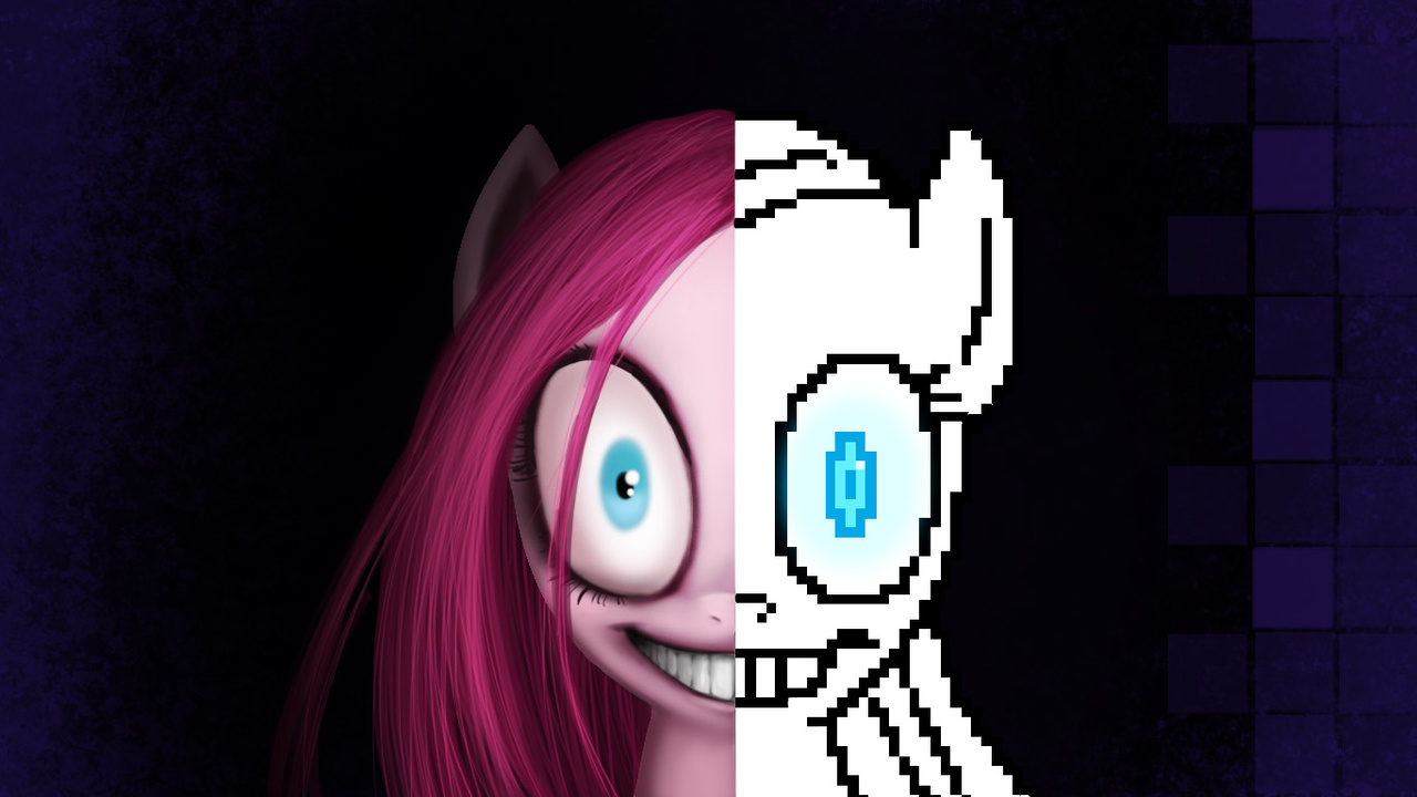 #1127259 - semi-grimdark, artist:doublewbrothers, pinkie pie, g4, grin ...