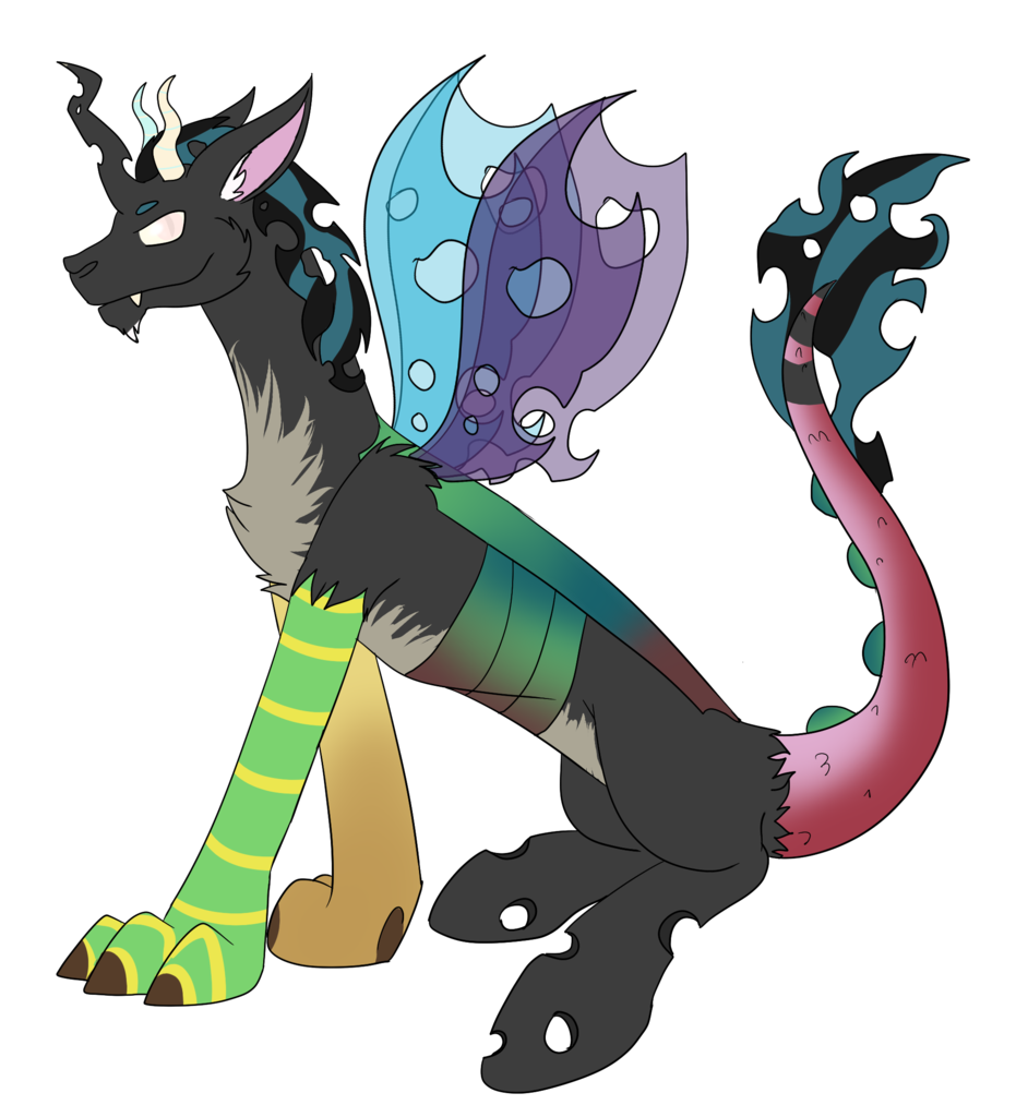 #1143655 - safe, artist:lastbutnotalise, oc, oc only, changeling, draconequus, hybrid, high res ...