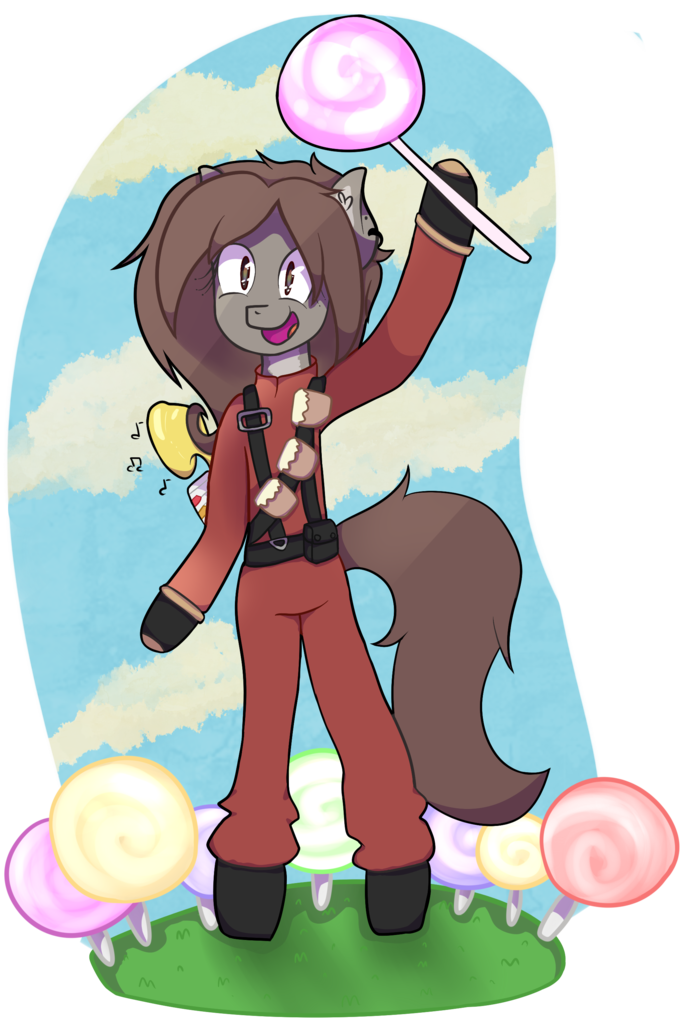 #1151458 - safe, artist:darkpinkmonster, oc, oc only, candy, crossover ...