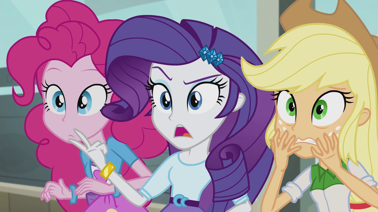 #1151462 - safe, screencap, applejack, pinkie pie, rarity, equestria ...