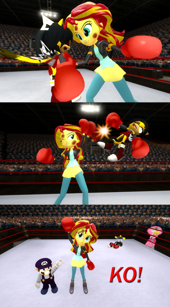 #1151739 - safe, artist:migueruchan, edit, sunset shimmer, equestria ...