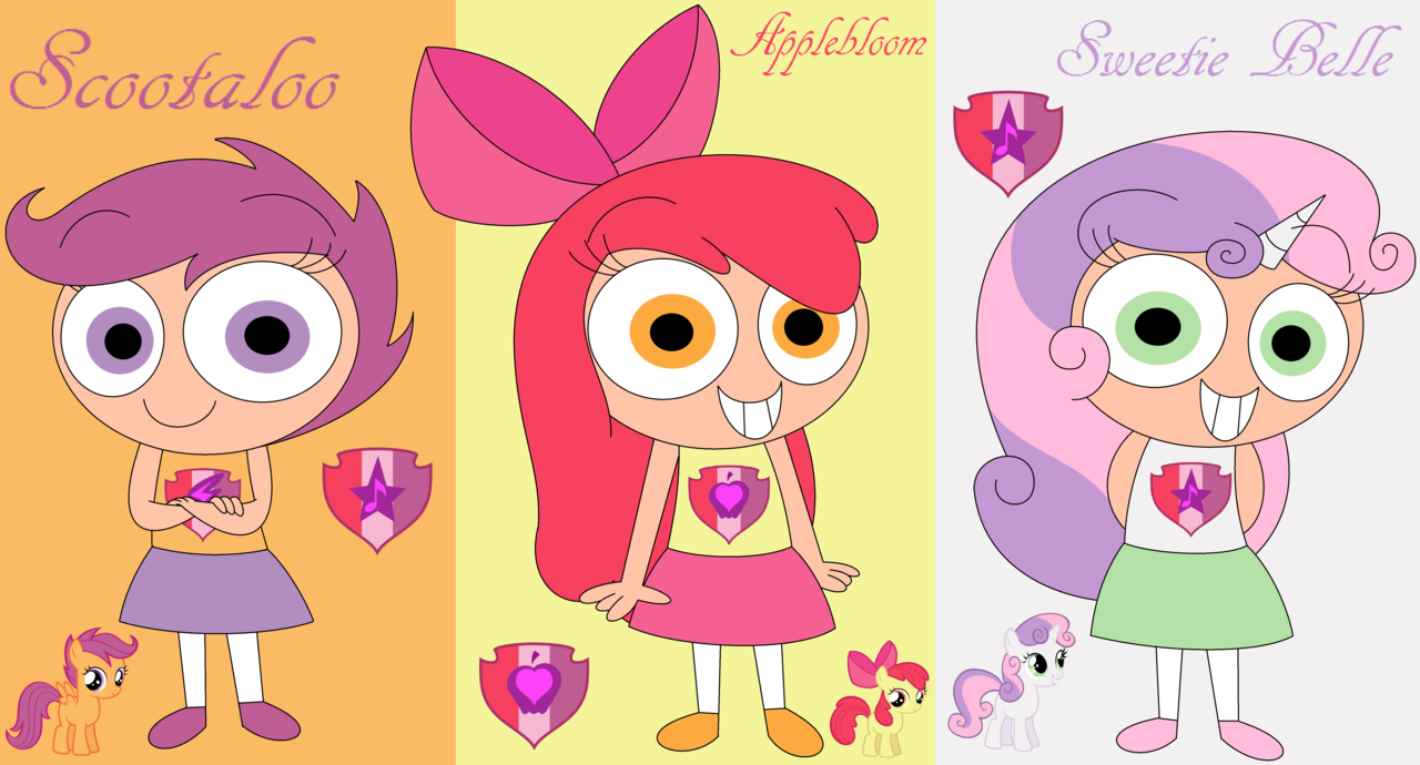 #1152713 - safe, artist:shaelynn-t, apple bloom, scootaloo, sweetie ...