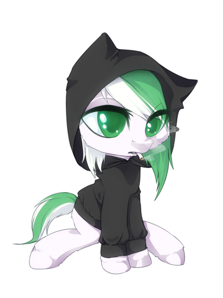#1159121 - safe, oc, oc only, oc:wraith, cigarette, clothes, hoodie ...