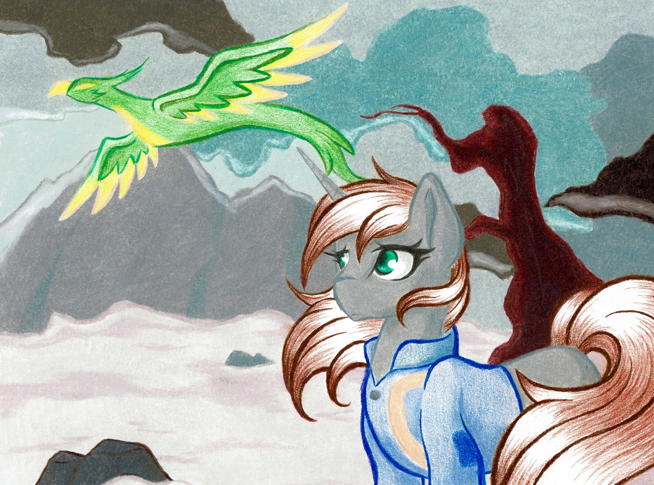 #1163216 - safe, artist:emberslament, oc, oc only, oc:littlepip, oc ...