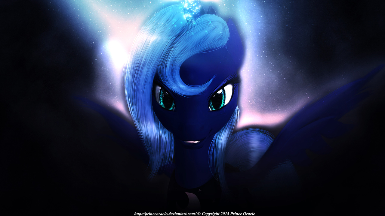 #1145468 - safe, artist:princeoracle, princess luna, g4, 3d, dark ...