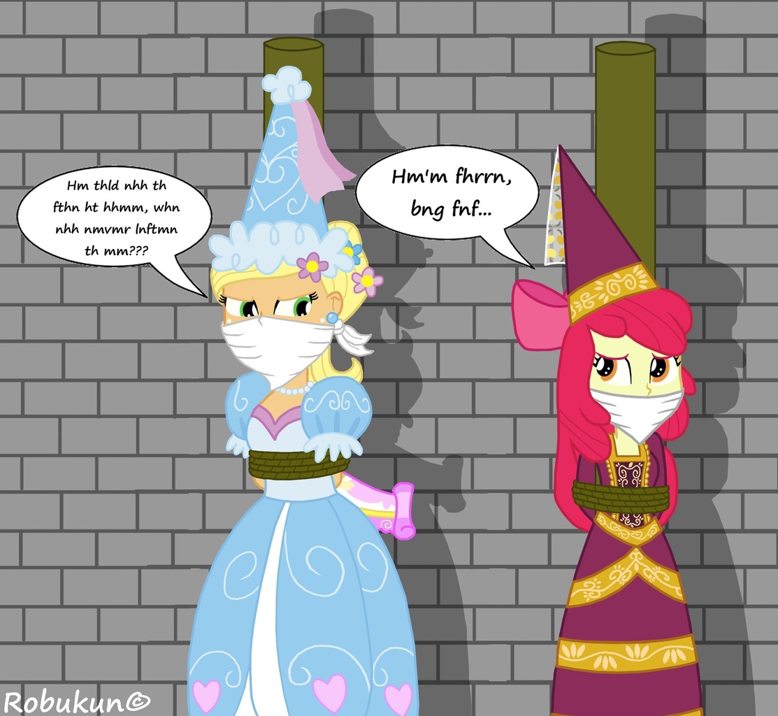 #1166349 - safe, artist:robukun, apple bloom, applejack, human ...