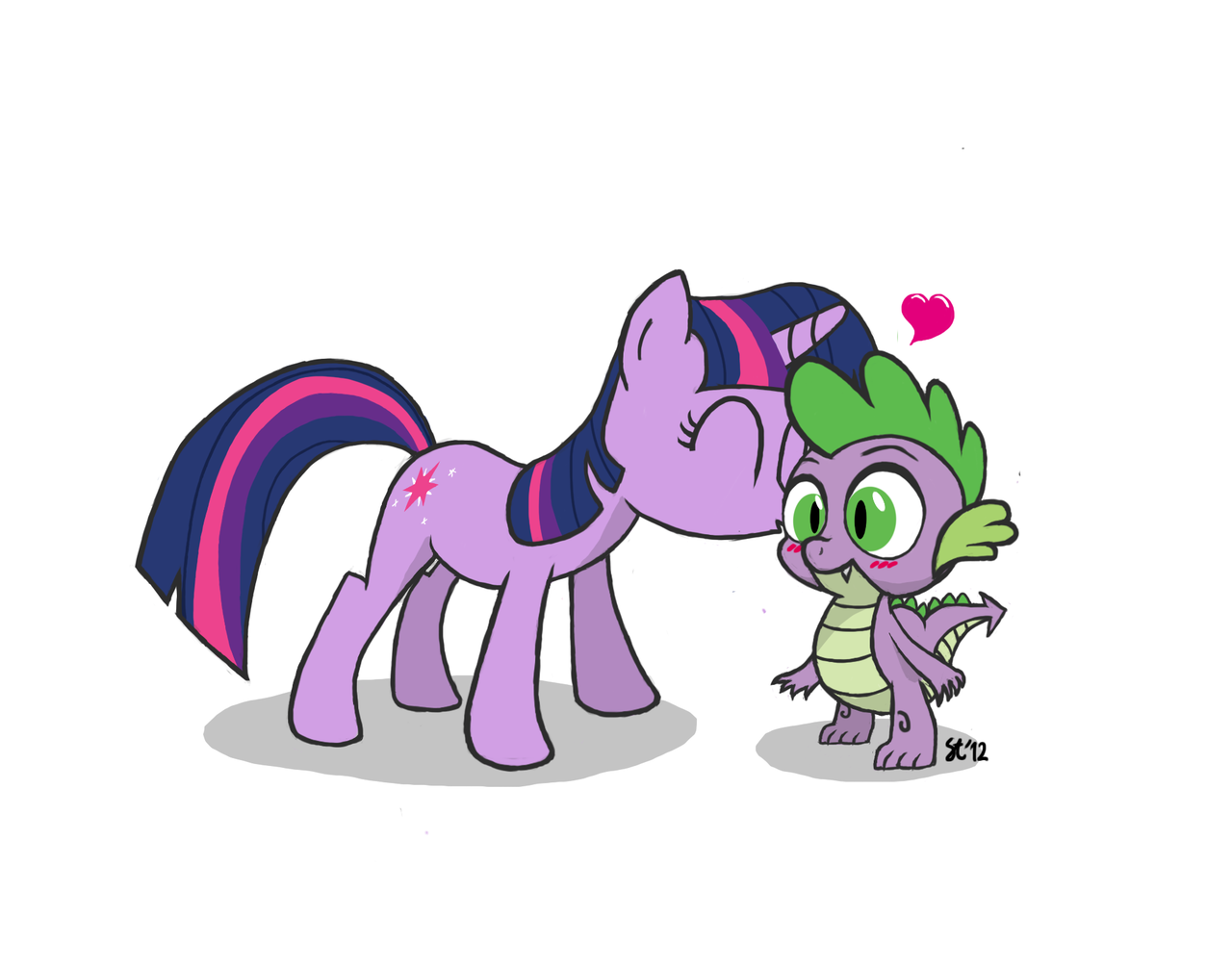 #1167416 - safe, artist:saturtron, spike, twilight sparkle, dragon ...