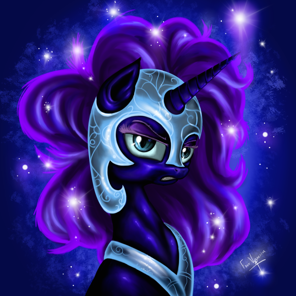 #1146601 - safe, artist:vanezaescobedo, nightmare moon, alicorn, pony ...