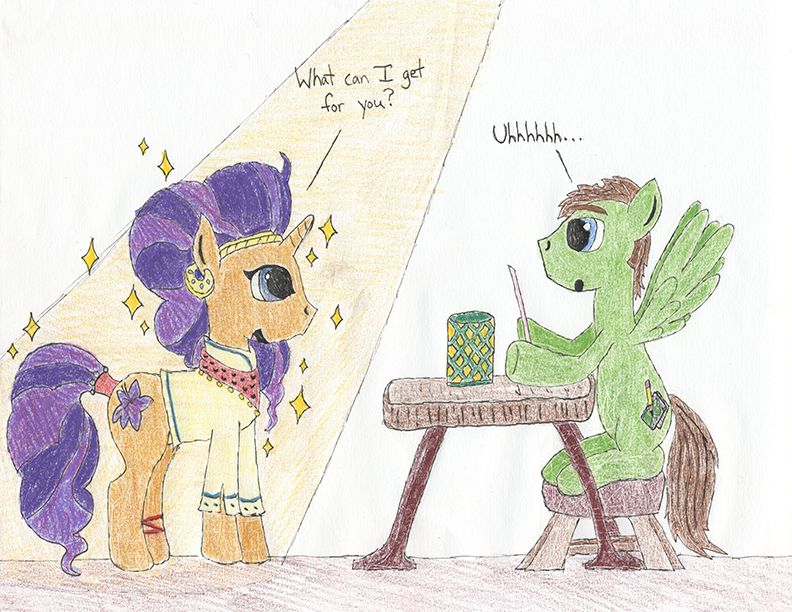 #1179162 - safe, artist:comicman93, saffron masala, oc, oc:sketch pad ...