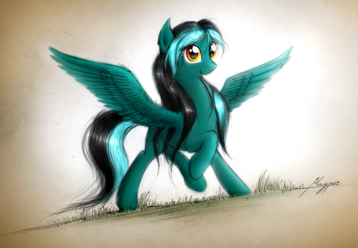 #1180066 - safe, artist:magfen, oc, oc only, oc:steam bean, solo ...