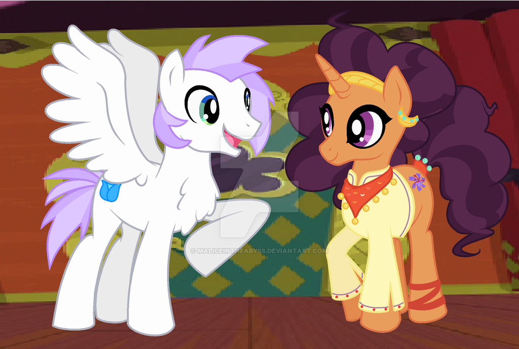 #1180240 - safe, artist:maliceintheabyss, saffron masala, oc, oc:crocus ...