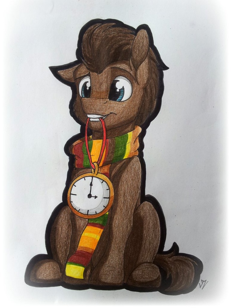#1180907 - safe, artist:lupiarts, doctor whooves, time turner, pony ...