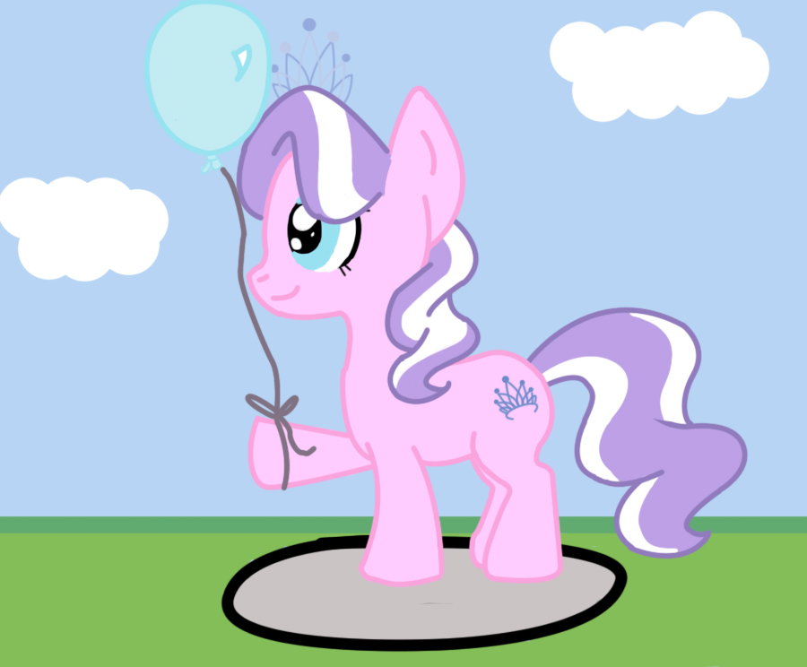 #1181075 - safe, artist:latinz8, diamond tiara, g4, balloon, cloud ...