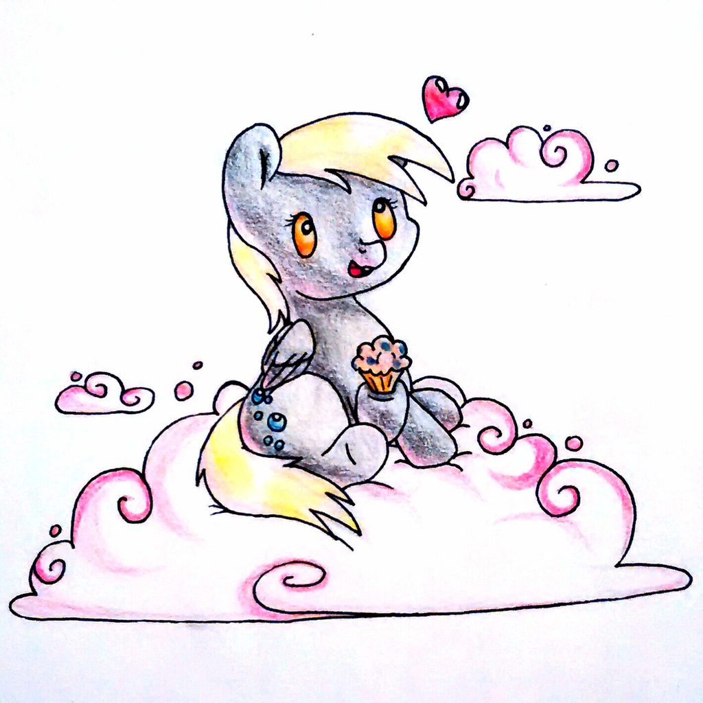 #1181835 - safe, derpy hooves, pegasus, pony, g4, cloud, female, food ...