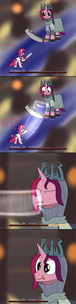 #1183963 - safe, artist:mightyshockwave, oc, oc only, oc:gloomy, oc:marker pony, 4chan, boop ...