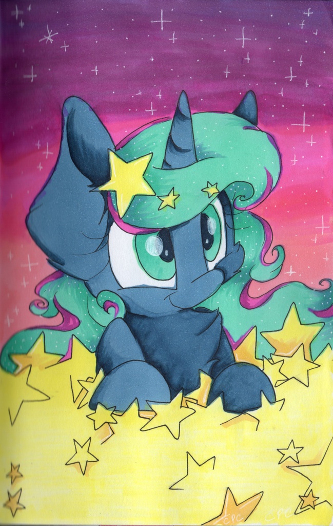 #1185972 - safe, artist:cutepencilcase, princess luna, chest fluff ...