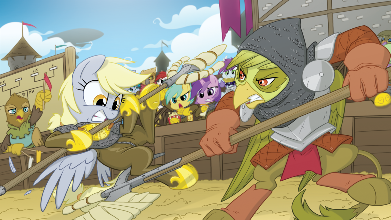 #1188087 - safe, artist:equestria-prevails, amethyst star, derpy hooves ...
