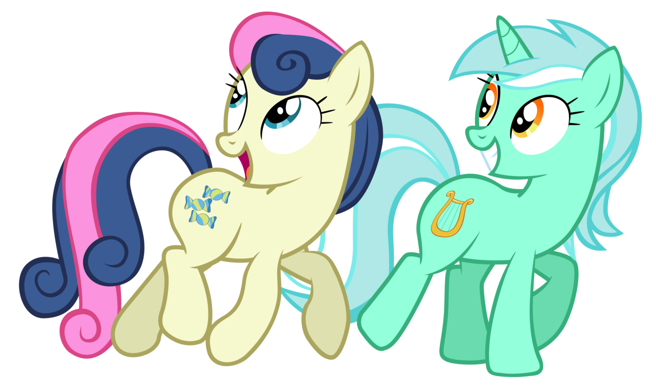 #1169186 - safe, artist:tardifice, edit, bon bon, lyra heartstrings ...