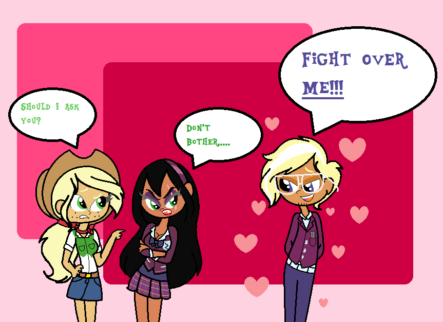 #1189835 - safe, artist:obeliskgirljohanny, applejack, trenderhoof, oc ...