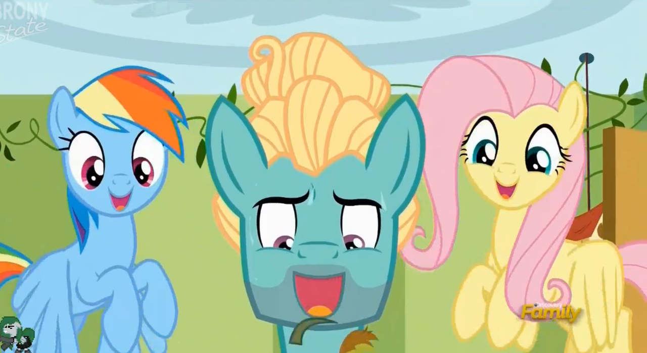 #1170011 - safe, screencap, fluttershy, rainbow dash, zephyr breeze ...