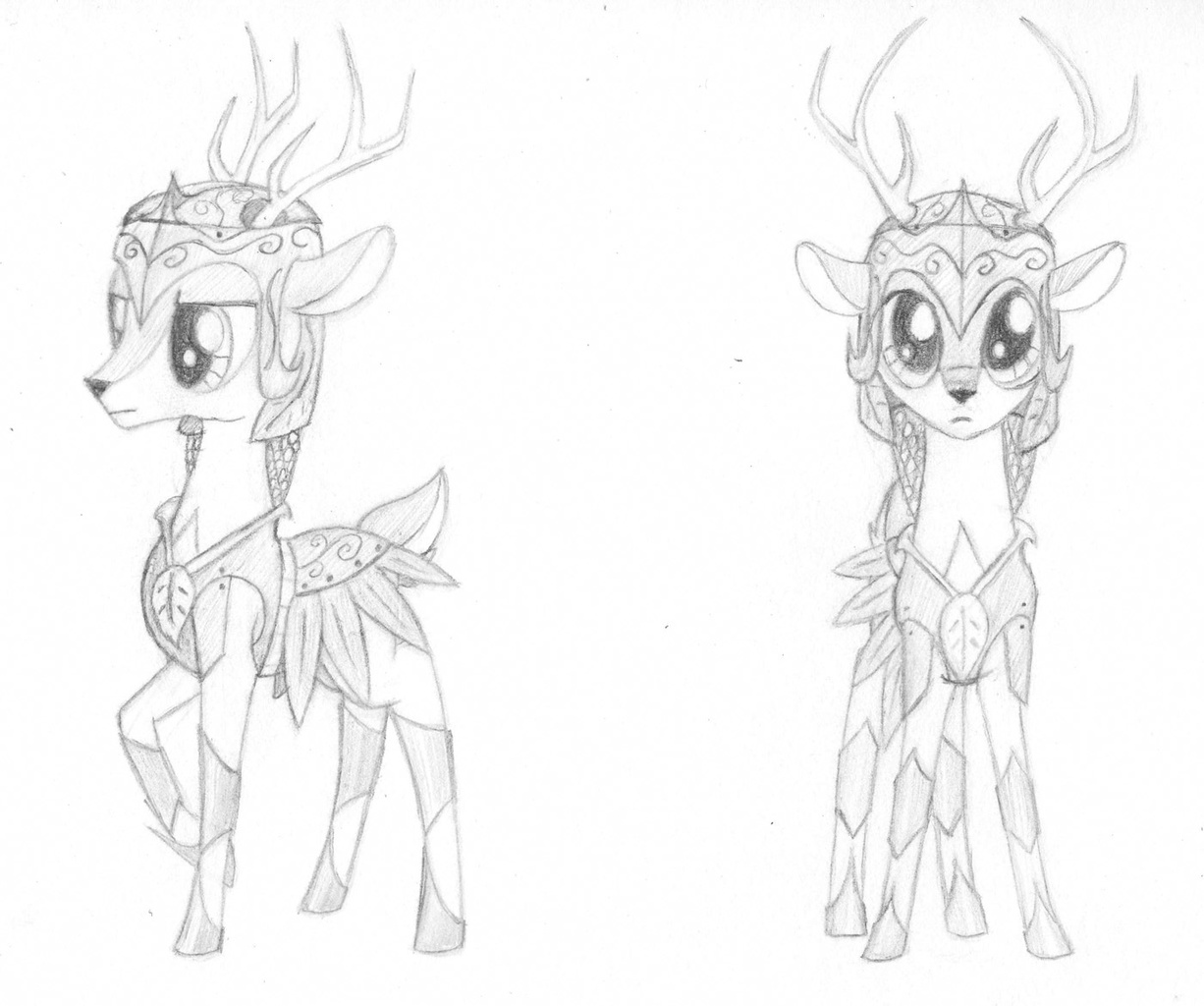 #1172691 - safe, artist:sirzi, oc, oc only, deer, fordeer, armor, deer ...