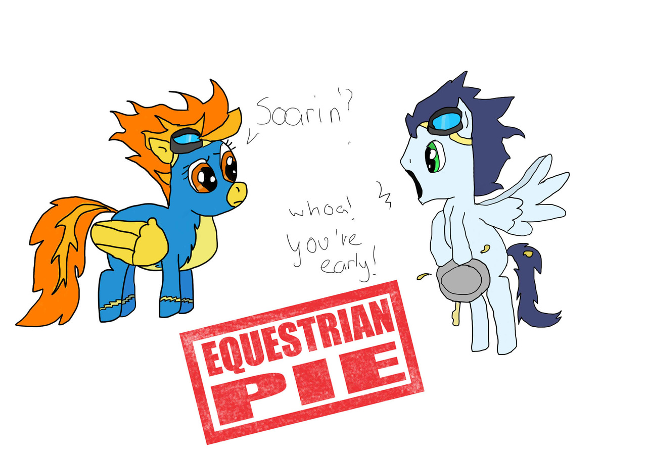 #1173476 - suggestive, artist:drake2010, soarin', spitfire, pony, 1000 ...